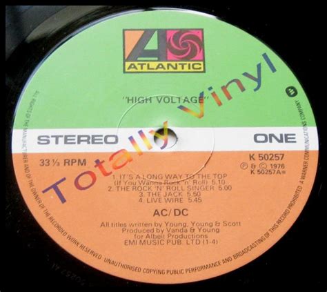 Totally Vinyl Records Ac~dc High Voltage Lp