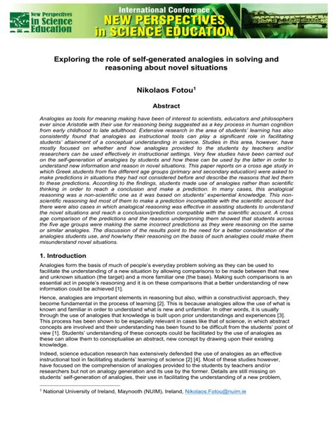 Self Generated Analogies In Problem Solving