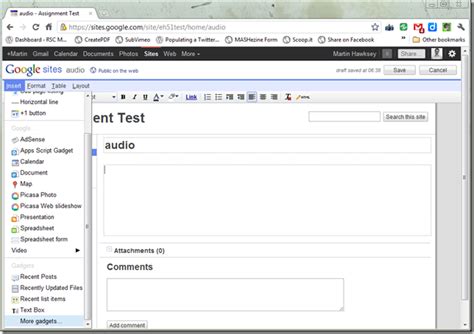 Embedding Mp Audio Files Into Google Sites MASHe