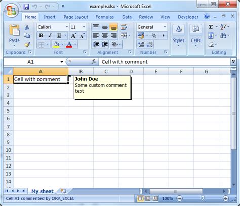 pl sql excel set cell comment text ora excel examples