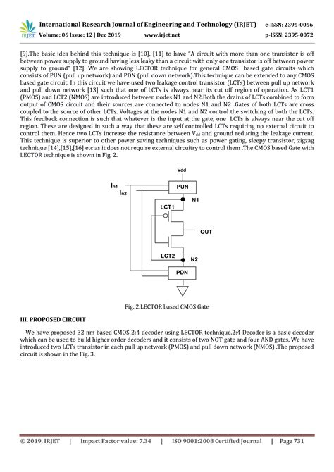 irjet an analysis of cmos based low power 2 4 decoder at 32nm node