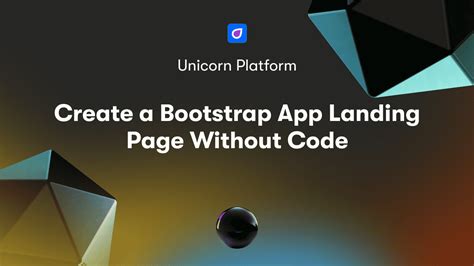 create a bootstrap app landing page without code