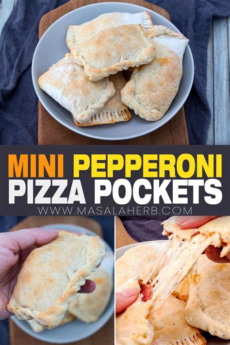 Homemade Pizza Pockets Stuffed With Pepperoni And Mozzarella Cheese