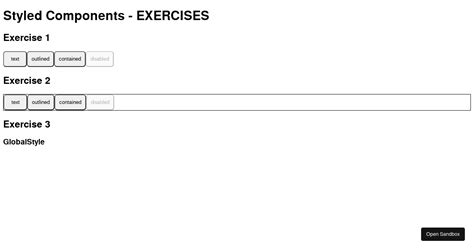 Styled Components Exercise Codesandbox