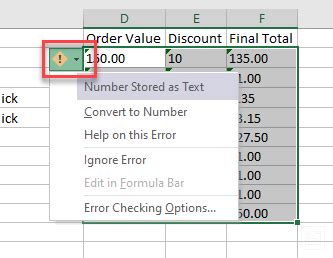 How To Get Rid Of The Green Triangle In Excel Automate Excel