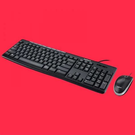 Logitech MK Wired Keyboard Mouse Combo PC Studio