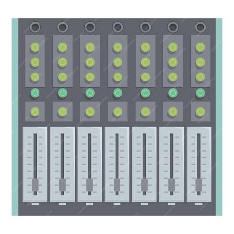 Premium Vector Professional Audio Mixing Console With Faders And Knobs