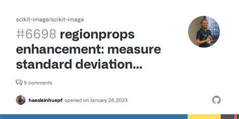 Regionprops Enhancement Measure Standard Deviation Intensity