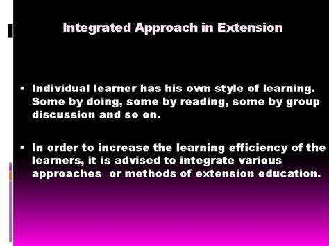 unit 4 extension teaching methods definition extension teaching