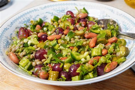Lentil And Bean Salad Salad Recipes Cook With Ipek Food Blog