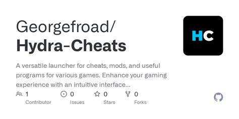 github georgefroad hydra cheats a versatile launcher for cheats