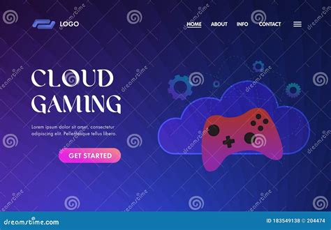 Cloud Gaming Ui Ux Vector Web Template For Website Header Banner