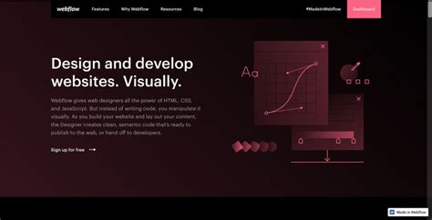Webflow Webdesign Nocode Development Innovation Creativetools