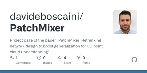Github Davideboscaini Patchmixer Project Page Of The Paper Patchmixer Rethinking Network