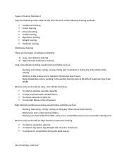 CSEC PE Training Methods Docx Types Of Training Methods Copy The Following Notes Which