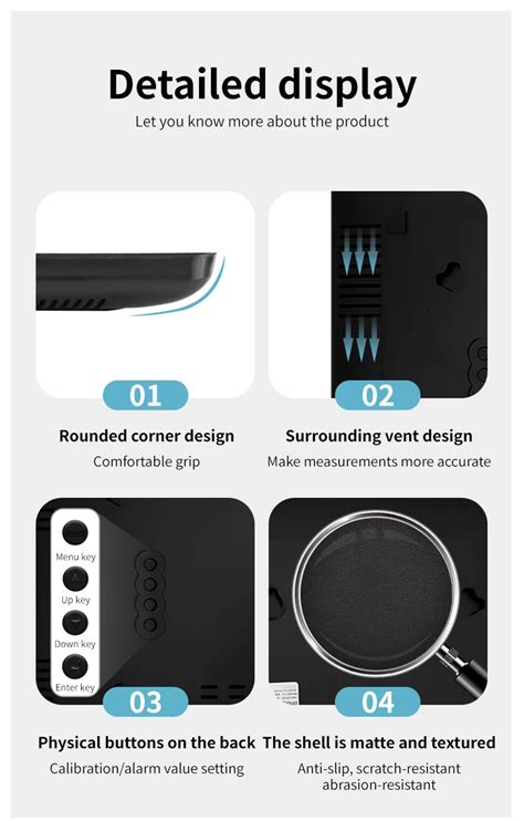 Large Screen Temperature And Humidity Display Instrument Industrial Electronic Digital Humidity