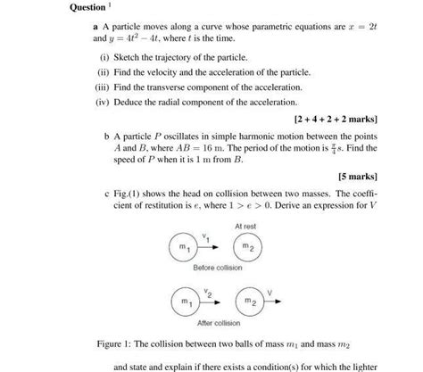 Solved Question A A Particle Moves Along A Curve Whose
