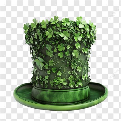 토끼풀 잎이 달린 녹색 모자가 있다 생성 Ai 녹색 모자 토끼풀 잎 생성 인공 지능 Png 일러스트 및 이미지 에 대한 무료 다운로드 Pngtree