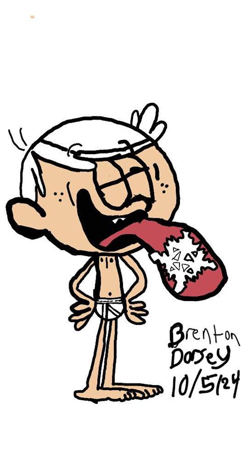 Lincoln Loud Has Snowflake On Tongue In His Undies By Brenton1995 On
