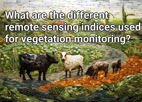 what are the different remote sensing indices used for vegetation monitoring agriculture gov