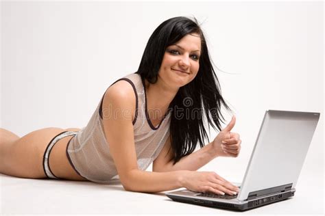 Girl With Notebook Stock Image Image Of Notebook Girl 4945699