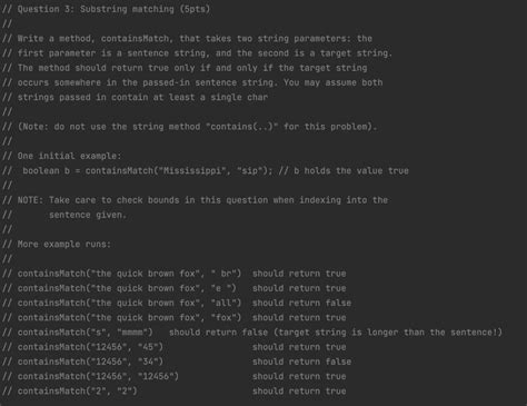 Solved 1 Question 3 Substring Matching 5pts Write