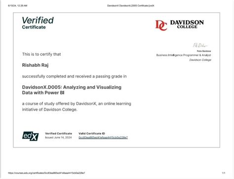Rishabh Raj On Linkedin Certification Dataanalysis Powerbi