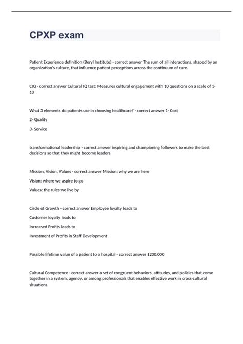 Cpxp Exam Question And Answers 100 Correct 2023 2024 Cpxp Stuvia Us