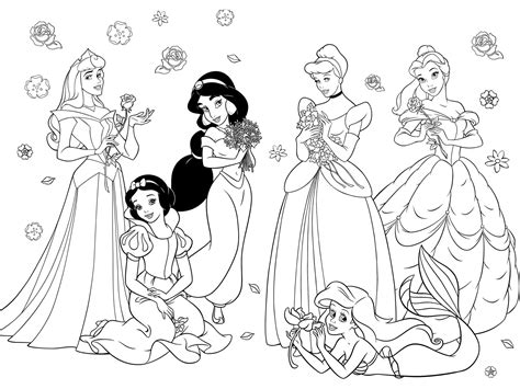 Disney Coloring Pages All Princesses