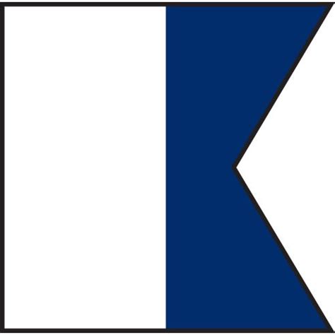 Alpha Flag Diver Down Keep Clear Individual Flag With Brass