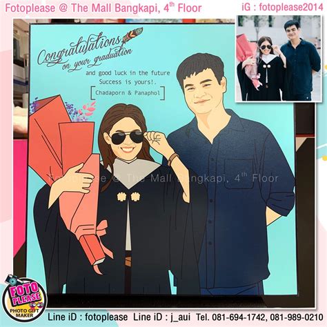 โฟโต้พลีส รับทำกรอบรูปนาฬิกา กรอบรูปของขวัญ วาดการ์ตูน 💝 กรอบรูปวาดการ์ตูน ขนาด 10x10 นิ้ว 🎀