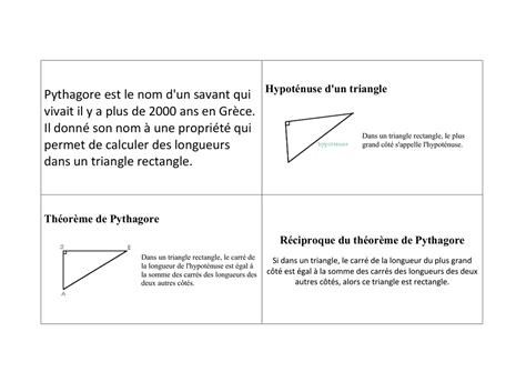 Réciproque Du Théorème De Pythagore