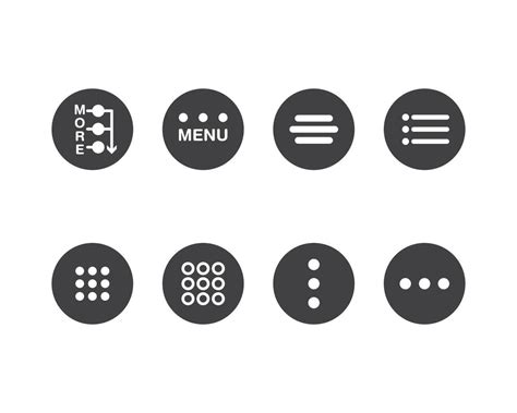 Hamburger Menu Icon Buttons For Website Ui Navigation Mobile App Presentation Design