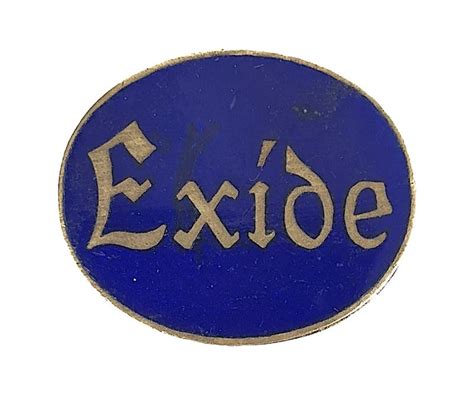 Sally Bosleys Badge Shop Exide Car Battery Advertising Badge