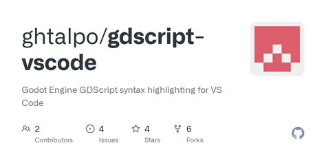 Github Ghtalpogdscript Vscode Godot Engine Gdscript Syntax