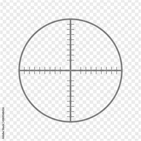 Sniper Rifle Aim Isolated On Transparent Background Crosshair Target Choose Destination Icon