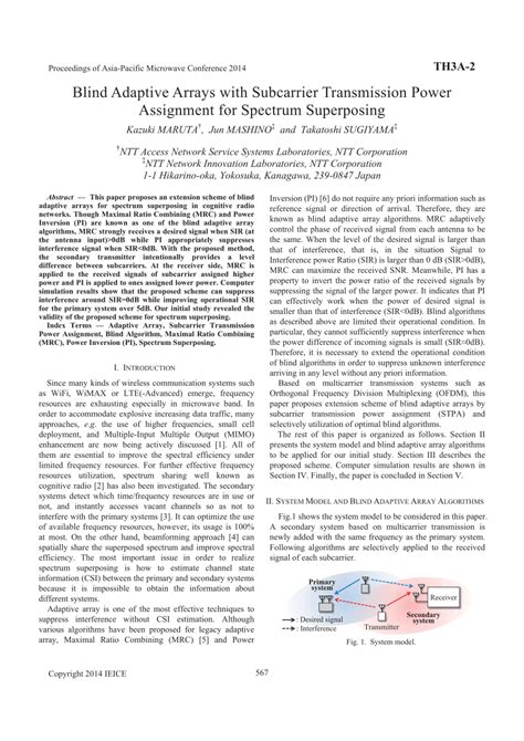 Pdf Blind Adaptive Arrays With Subcarrier Transmission Power Assignment For Spectrum Superposing