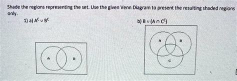 Shade The Regions Representing The Set Use The Given Venn Diagram To