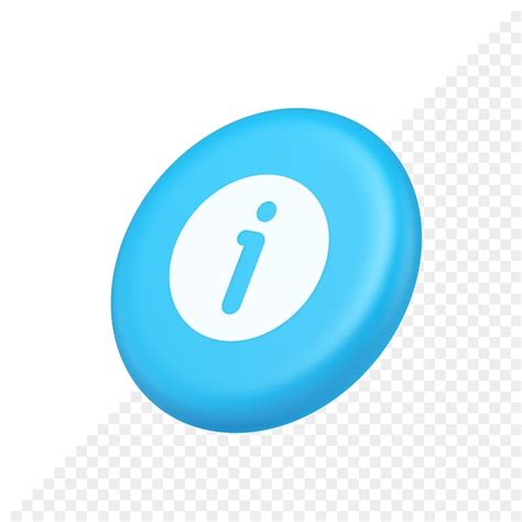 Premium Psd Info Button Information Character Faq Question Answer Help Support Web App 3d