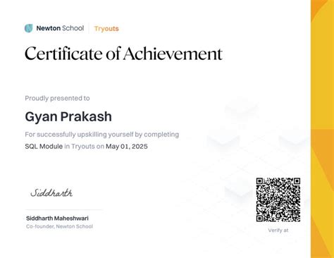 Sql Certification Newtonschool Upskilling Learningneverstops Gyan Prakash