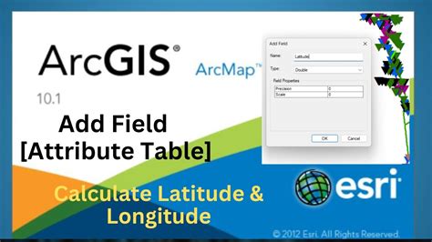 How To Add A Field And Calculate Latitude And Longitude In Arcgis 101 Youtube