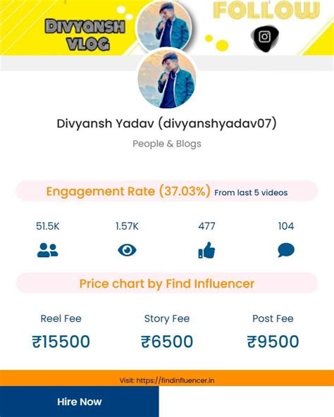 Divyansh Yadav Official Promotion Price How Much Does It Cost To Hire