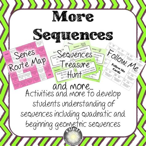 Further Sequences Activity Bundle Sequencing Activities Quadratics Arithmetic Progression