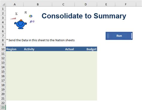 Consolidate Sheets With Excel Vba — Excel Dashboards Vba