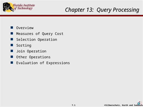 Ppt ©silberschatz Korth And Sudarshan71 Chapter 13 Query