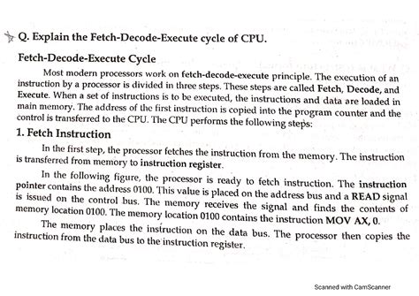 SOLUTION Fetch Decode Excute Cycle Of Cpu Studypool