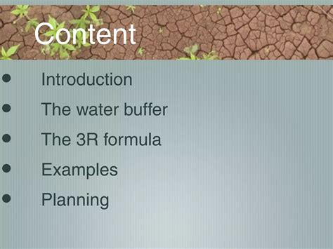 Water Buffer Management 3r Retention Recharge And Reuse Ppt