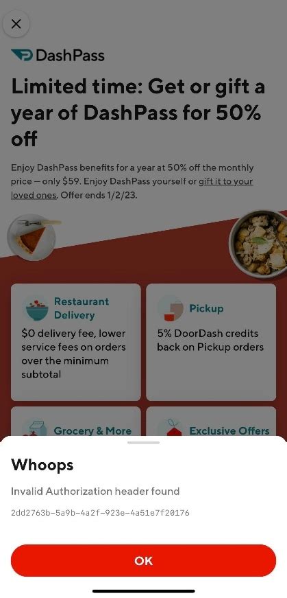 Fix DoorDash Invalid Authorization Header Found Android Nature