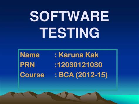 Software Testing PowerPoint Slides LearnPick India