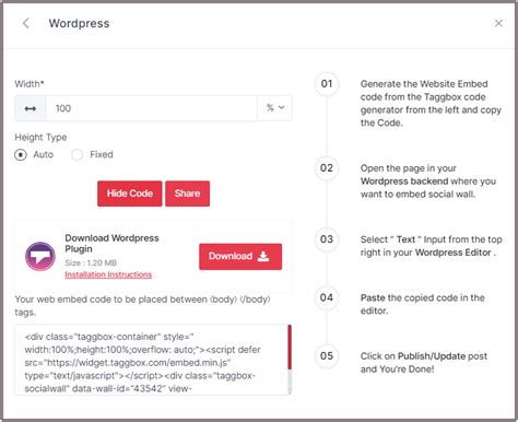 How To Embed Vimeo Video Gallery On Wordpress Website Taggbox Support
